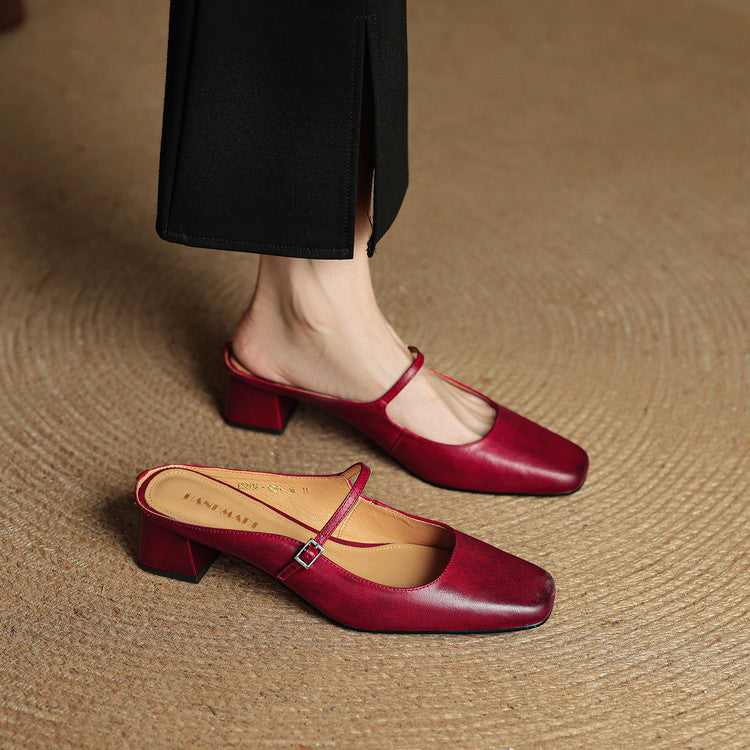 Esmer Genuine Leather Mules – RileyRiver