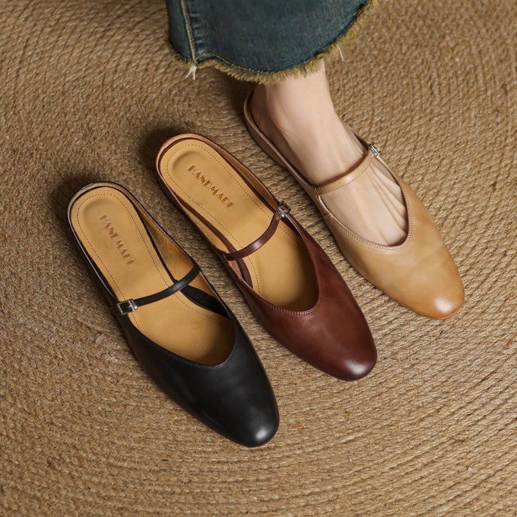 Merisa Genuine Leather Mules – RileyRiver