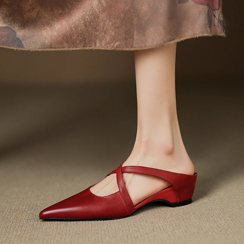 Aluna Genuine Leather Mules – RileyRiver